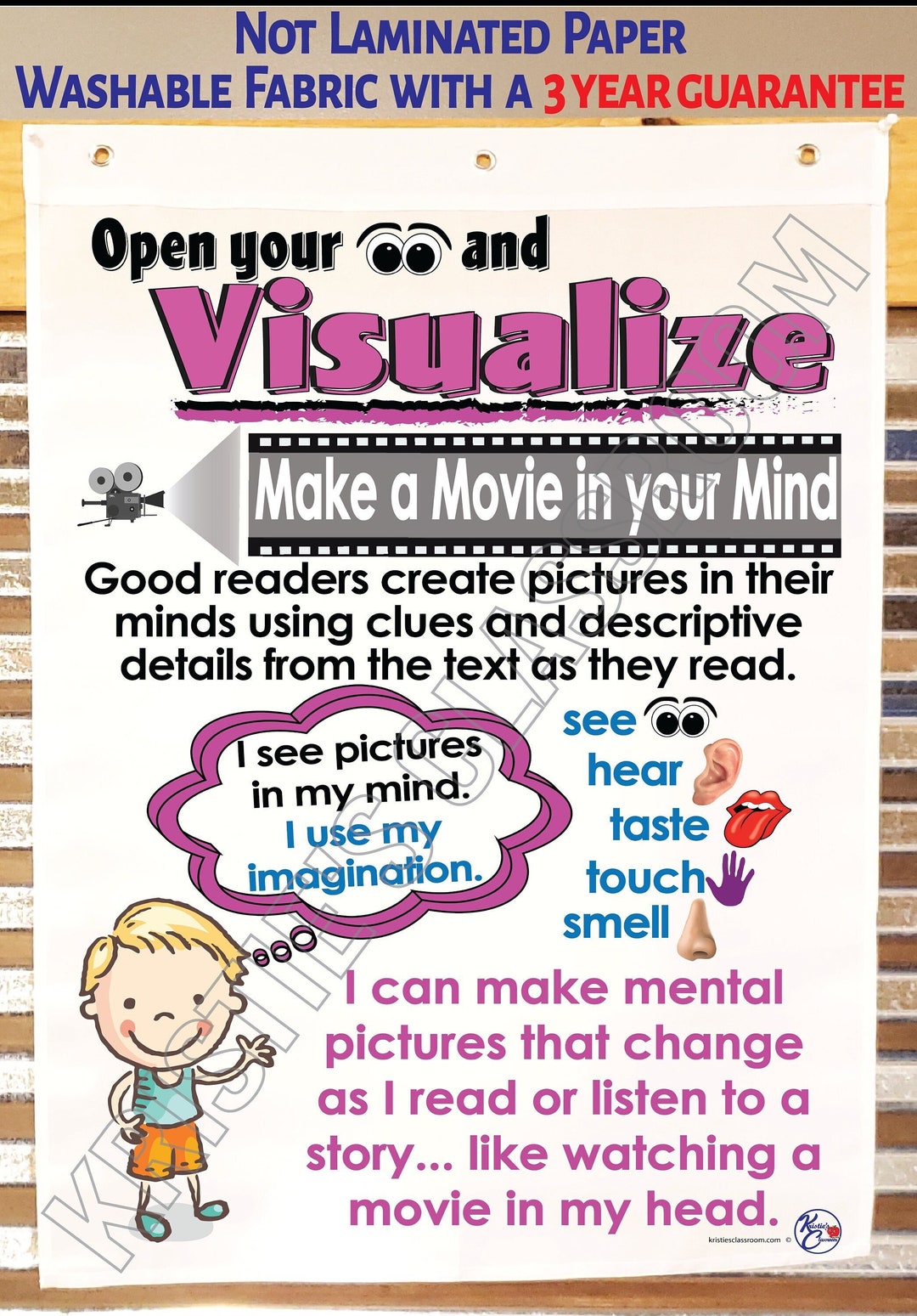 Visualization Anchor Chart, Printed on FABRIC! Anchor Charts Are ... Visualization Anchor Chart, Printed on FABRIC! Anchor Charts Are ...