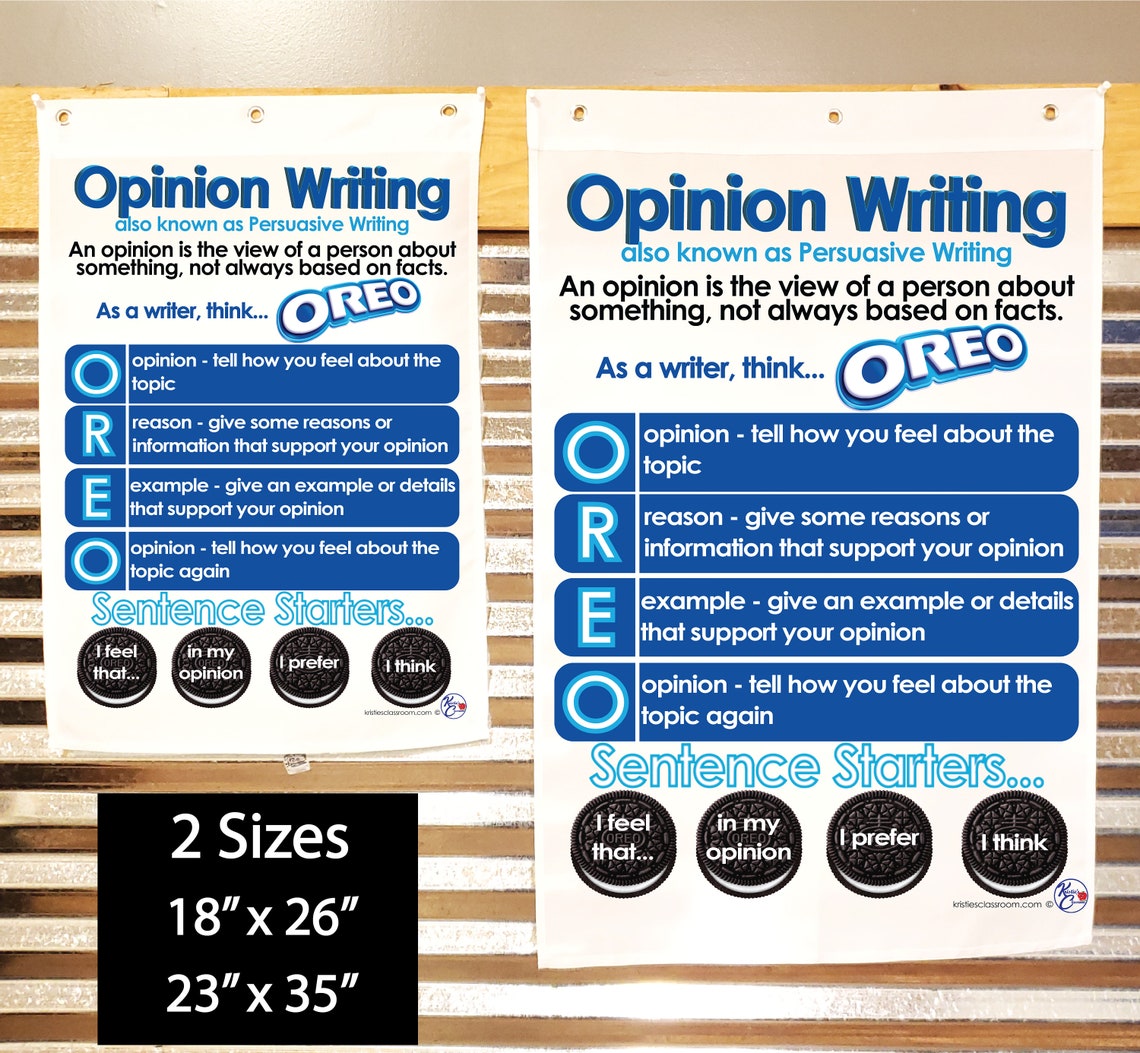 Opinion Writing Anchor Chart Printed on FABRIC Durable Flag - Etsy