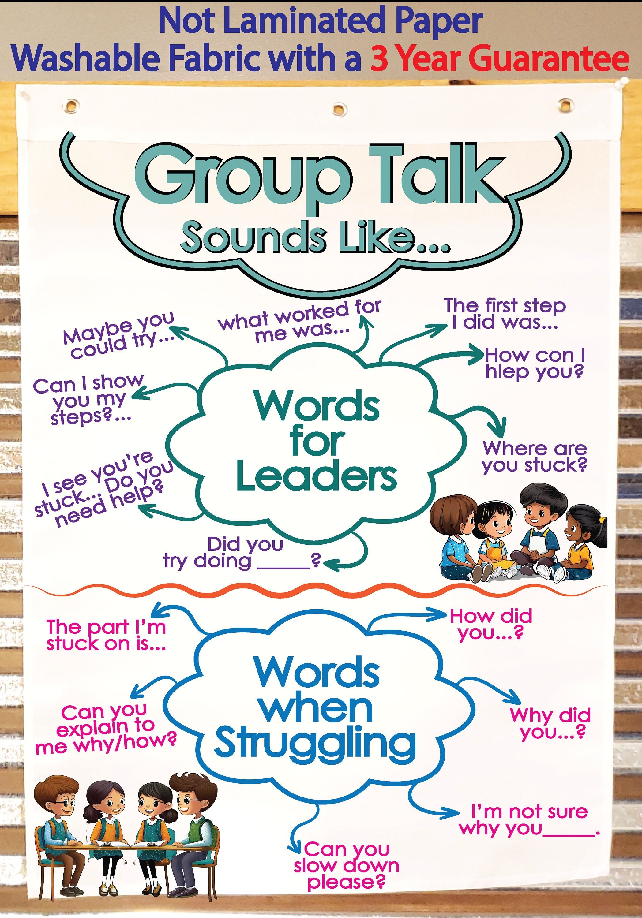 Group Talk Sounds Like Anchor Chart Printed on FABRIC Anchor Charts Are ...