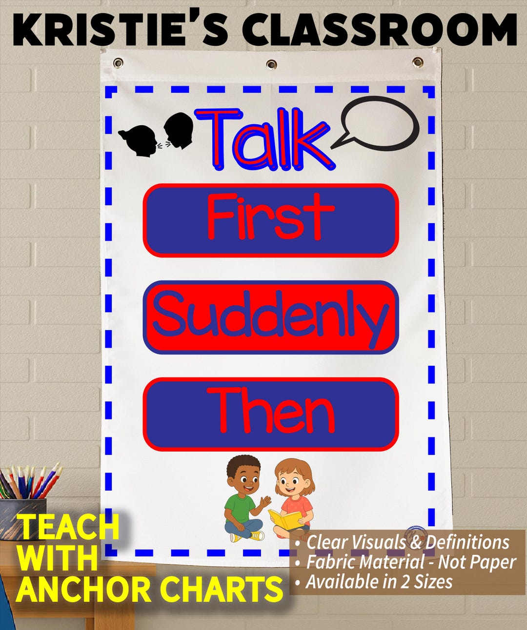Transition Words Anchor Chart: Writing Process Talk, Fabric Classroom ...