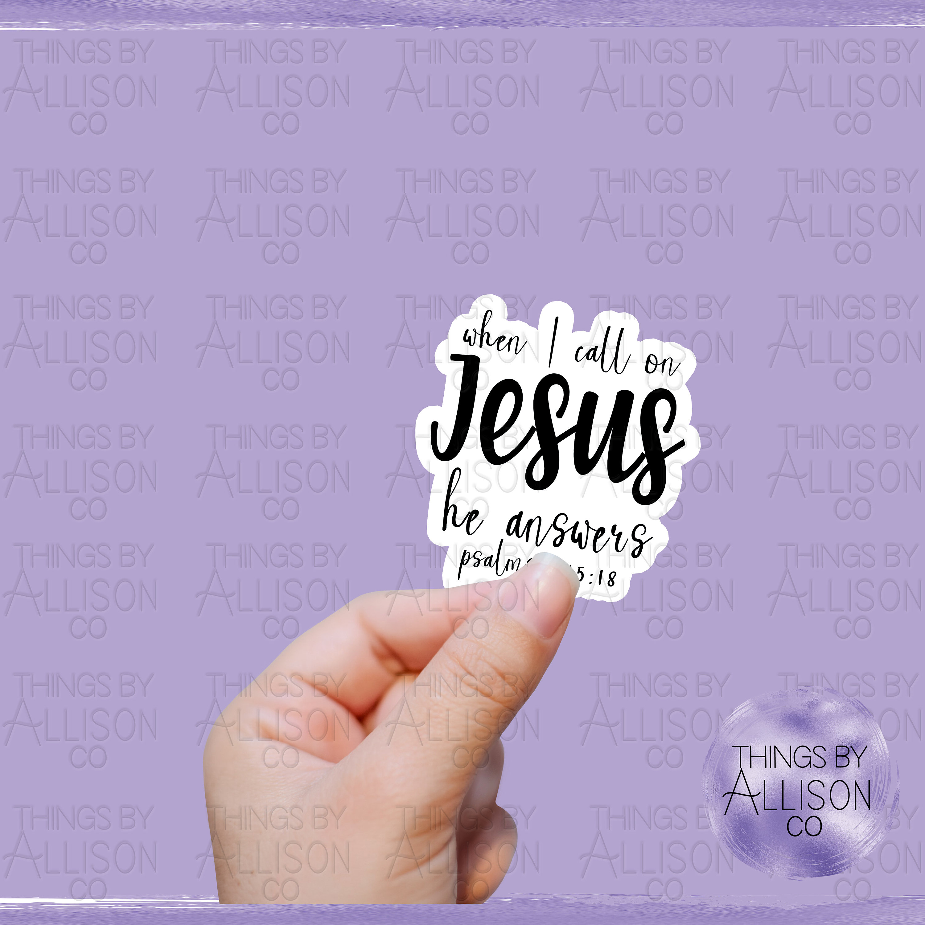 When I Call on Jesus - PNG Digital Download - Psalms - Etsy