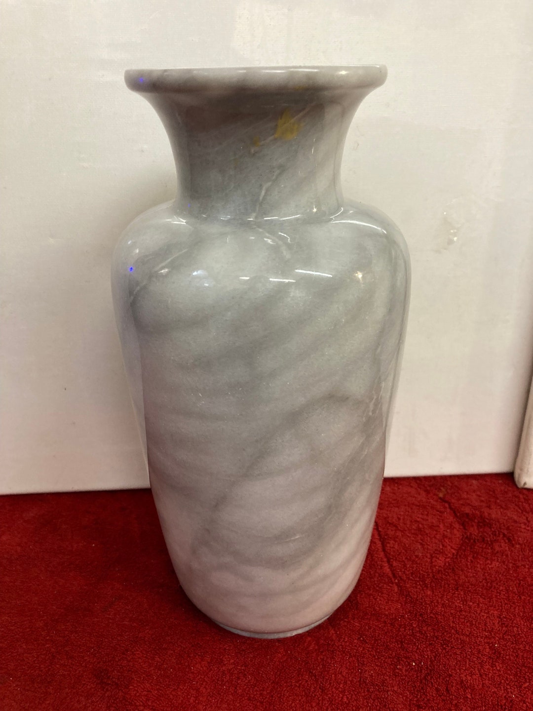Handmade Carved Gray Marble Stone Vase, Home Decor - Etsy