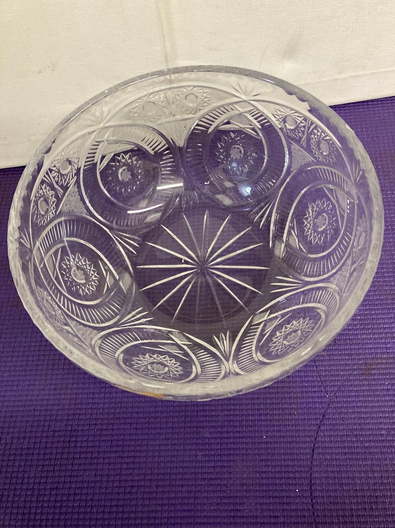 Sudety Handmade Crystal Heavy 8.5 Bowl Made in Poland 24% Lead Pbo ...