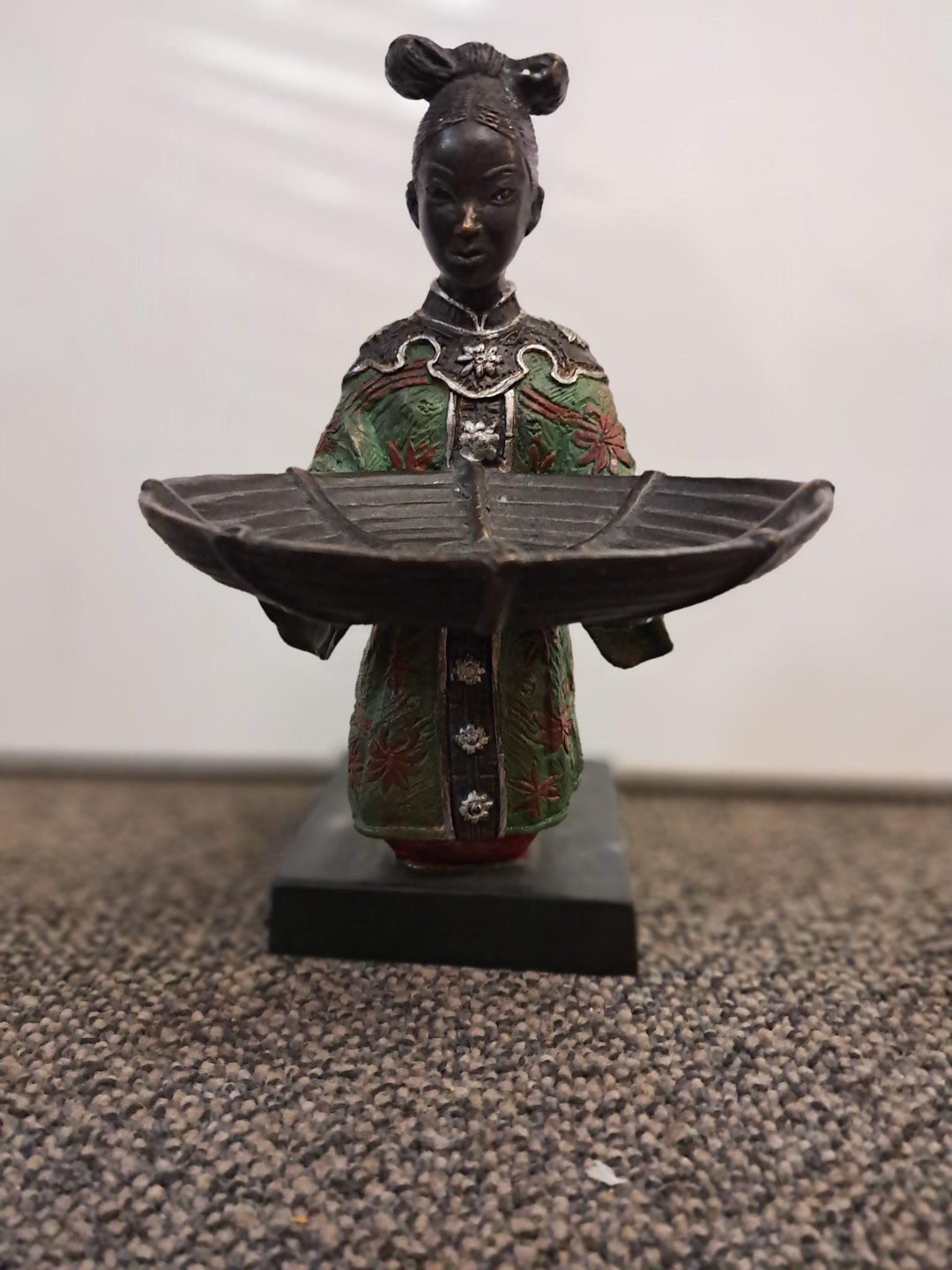 Vintage Chinese Multicolor Metal Statue - Etsy