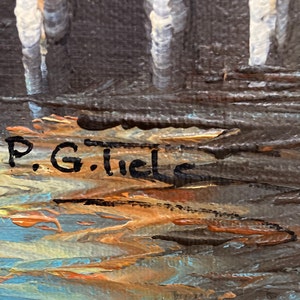 P.G. Tiele Original Oil Painting on Canvas Framed Nautical ...