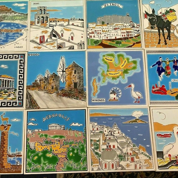 Greek Tiles - Etsy