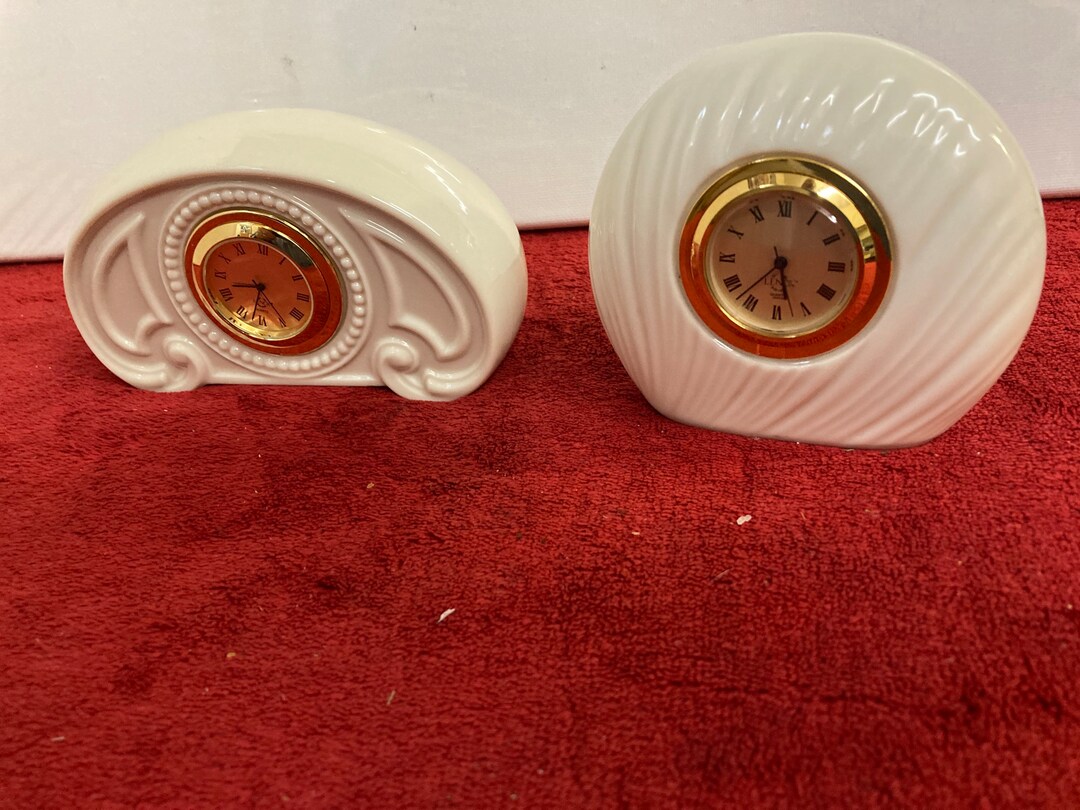 2 Lenox Porcelain Desk Clocks - Etsy