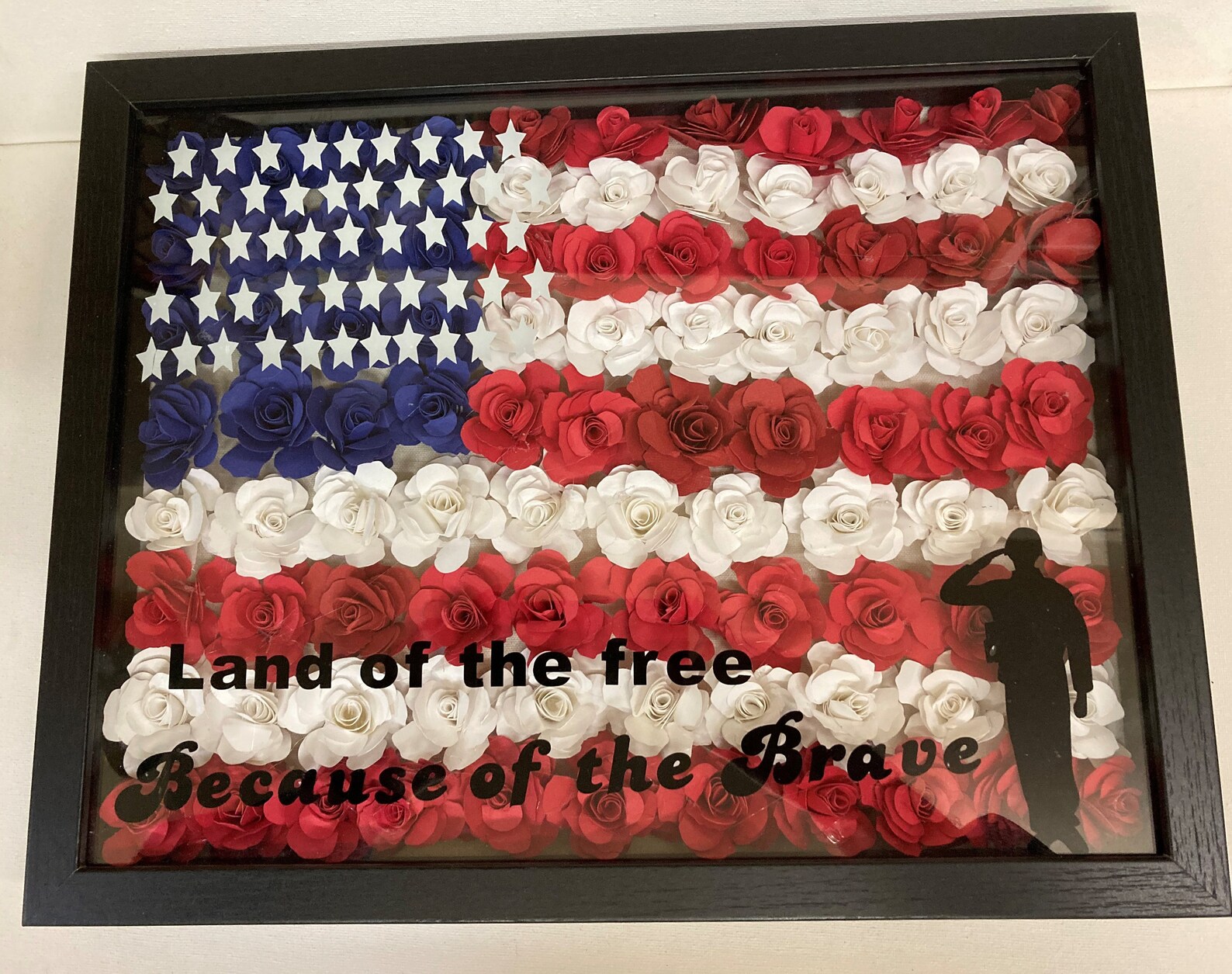 American Flag Shadow Box - Etsy