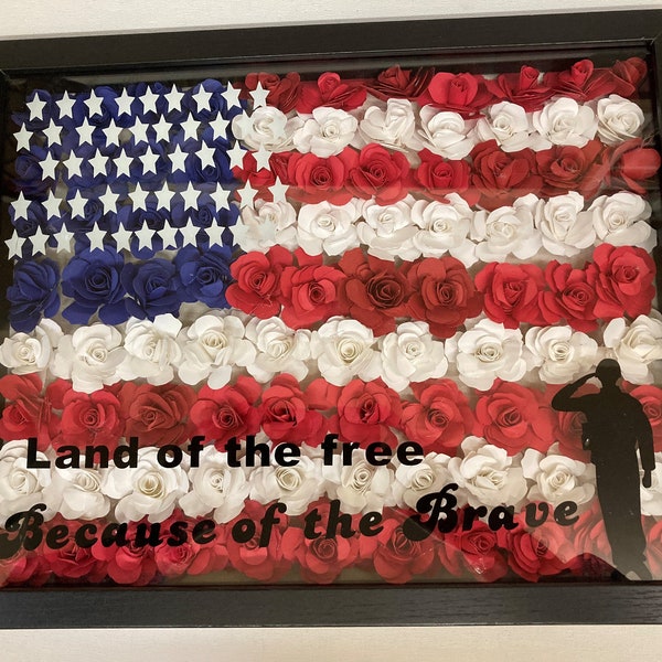 Flower Shadow Box Flag - Etsy