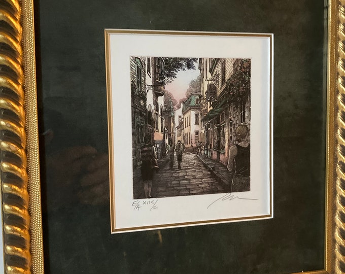 JACQUES BROUSSEAU Etching Original Print E/ A XIIC/C . + Certificate of ...