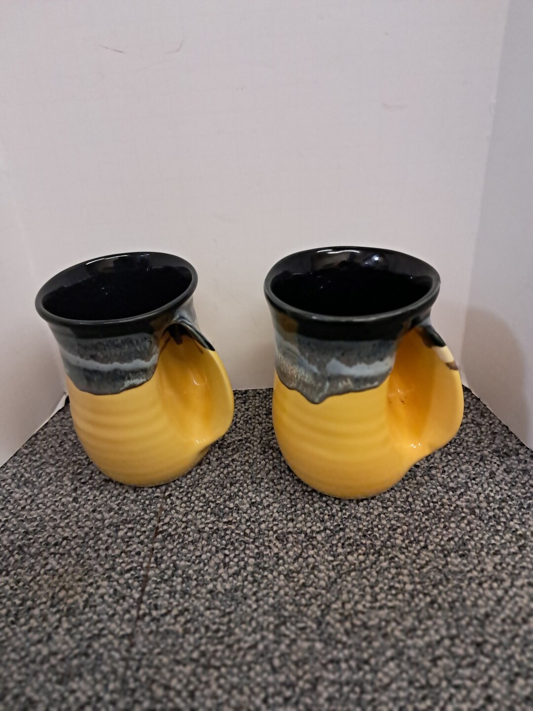 Two Neher Pottery 2003 Tea/coffee Handwarmer Mugs, Right Hand - Etsy