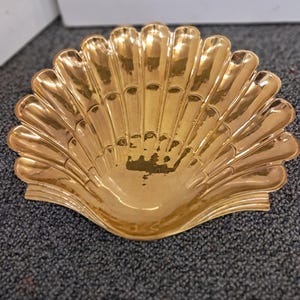 Scalop Shape Bronze Plate - Etsy