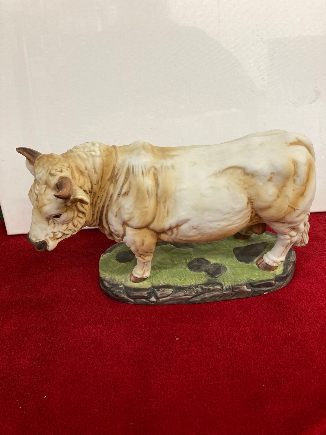 Vintage Arnart Royal Crown Bull J Byron Porcelain Figurine Statue Large ...