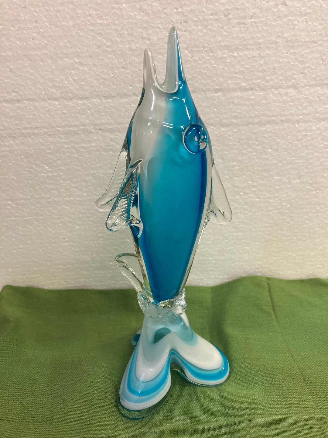 Handmade Blue,white & Clear Art Glass Dolphin / Swordfish - Etsy