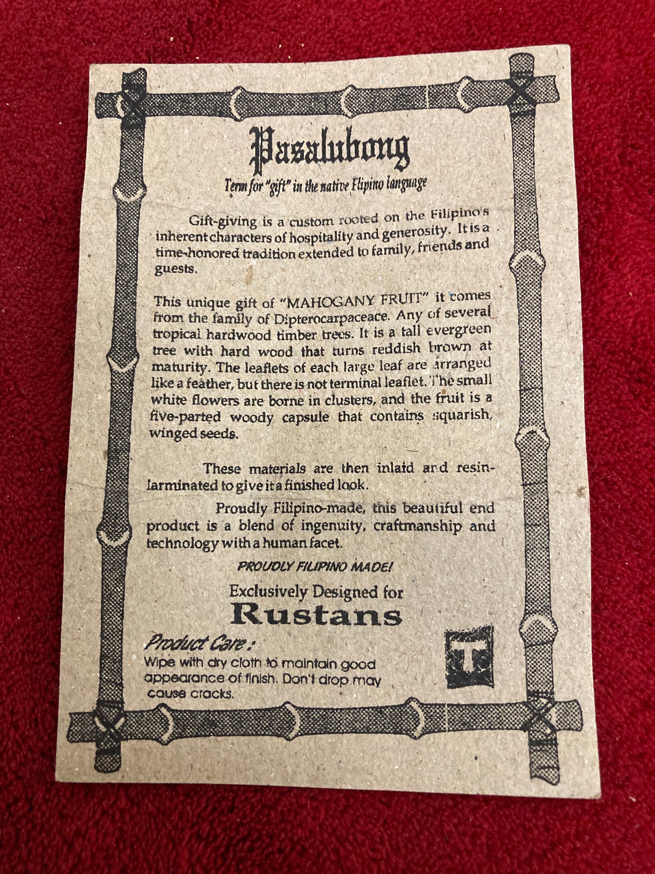 Pasalubong Mahogany Fruits Inlaid Jewelry Box Philippines - Etsy