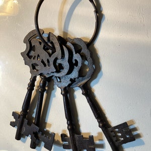 Four Large Metal Keys in A Loop to Hang - Etsy