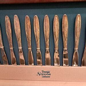 Stegor Stainless Silverware Flatware Wheat Pattern 76 PCS - Etsy
