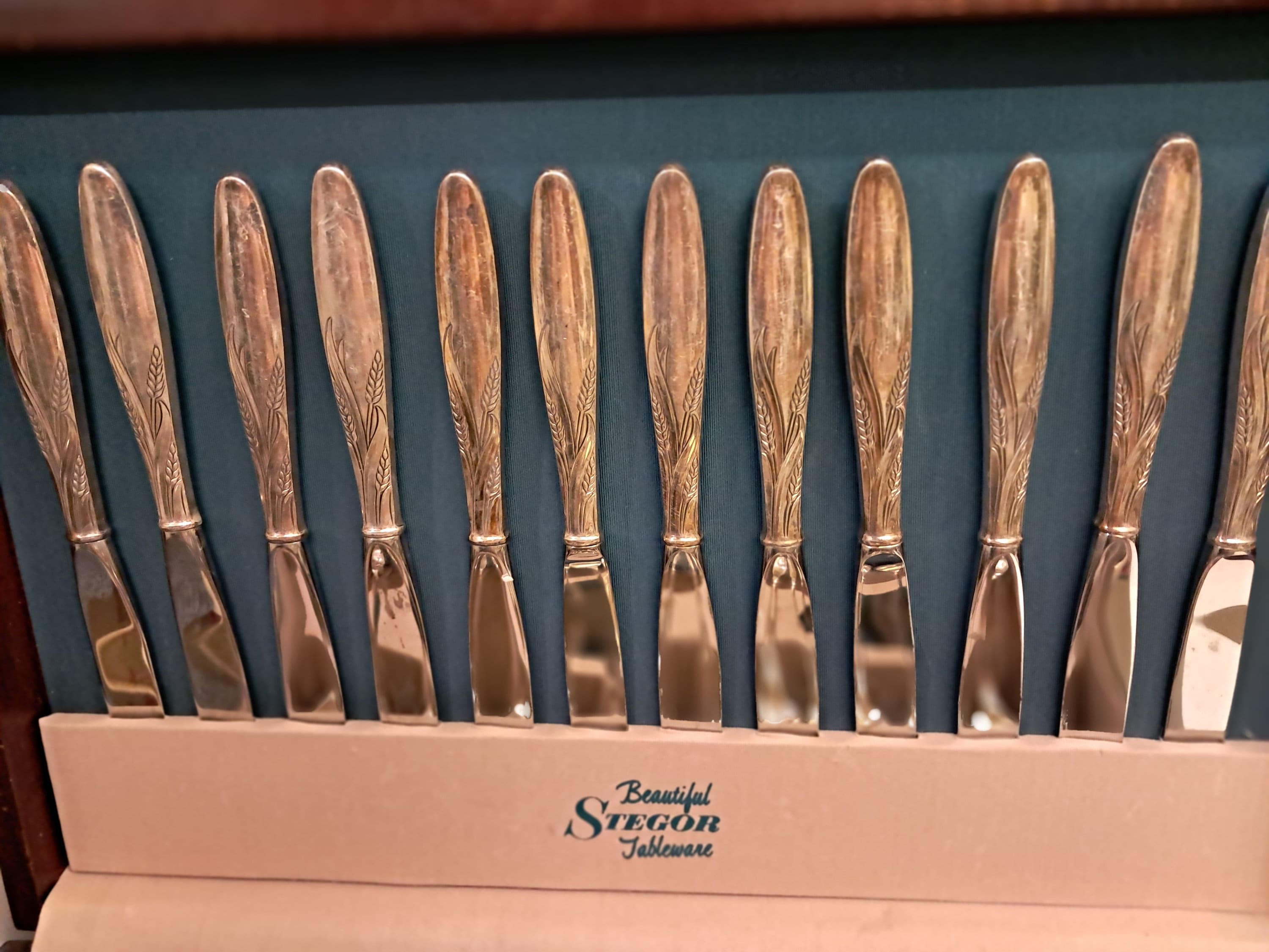 Stegor Stainless Silverware Flatware Wheat Pattern 76 PCS - Etsy