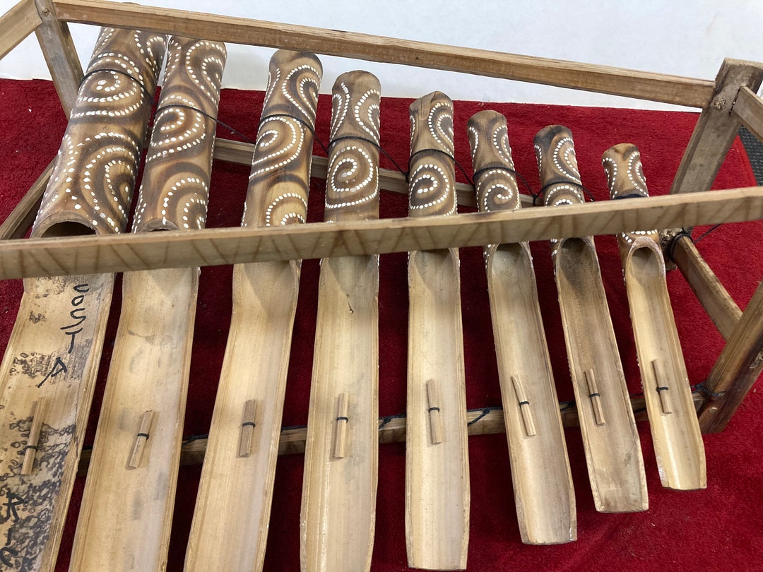 Traditional Bamboo Wood XYLOPHONE 8 Note Musical Instrument ,costa Rico ...