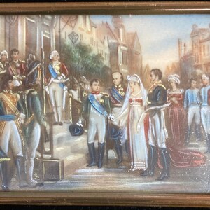 Napoleon Wedding Miniature Painting19th C. After Gosse - Etsy