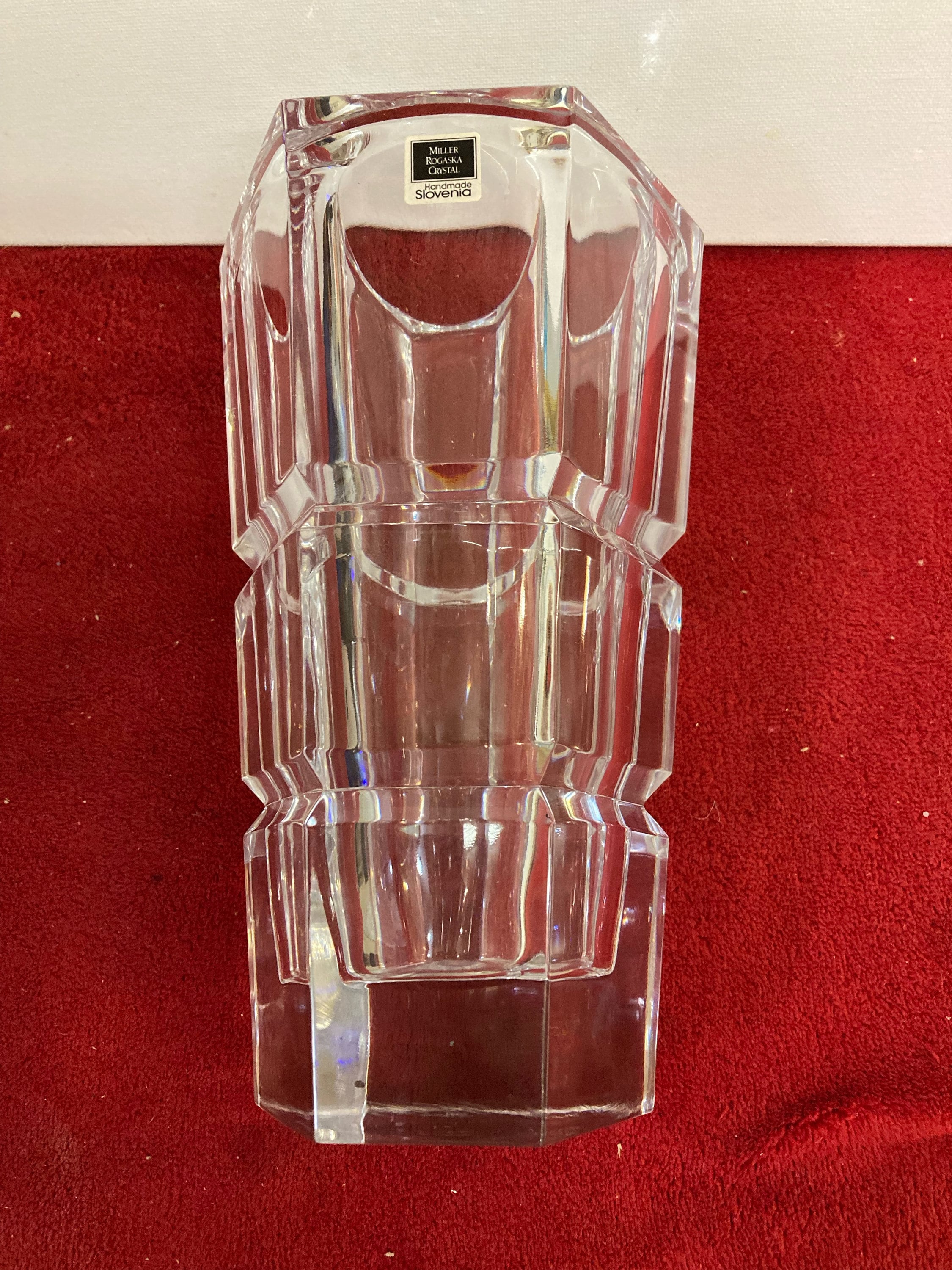 Vintage ROGASKA MILLER Handmade Heavy Crystal Vase ,slovenia - Etsy