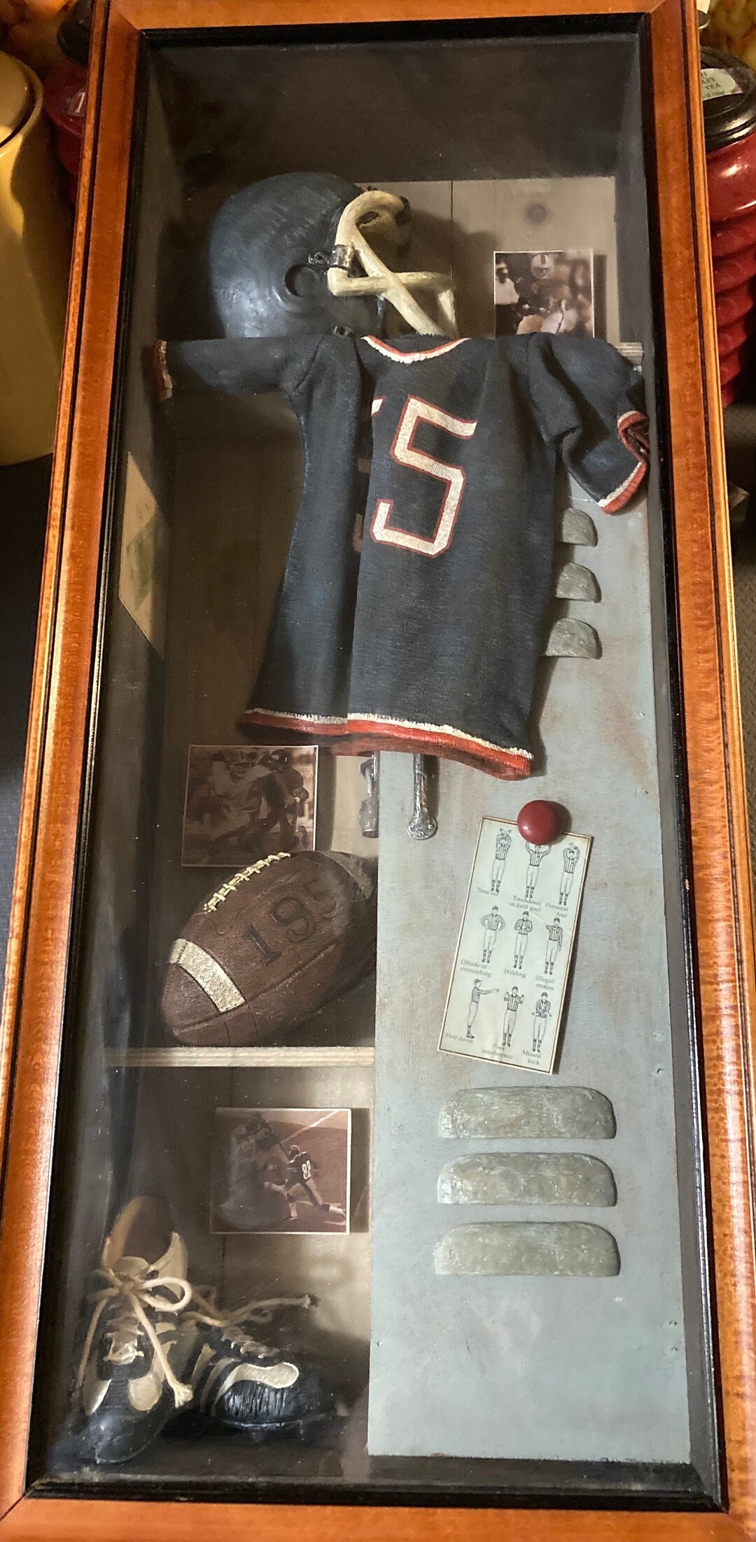 Window Pane Curio Collection Football Shadowbox by About Face Designs ...