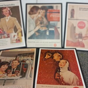 Five 1950's Original Cocal-cola Ads - Etsy