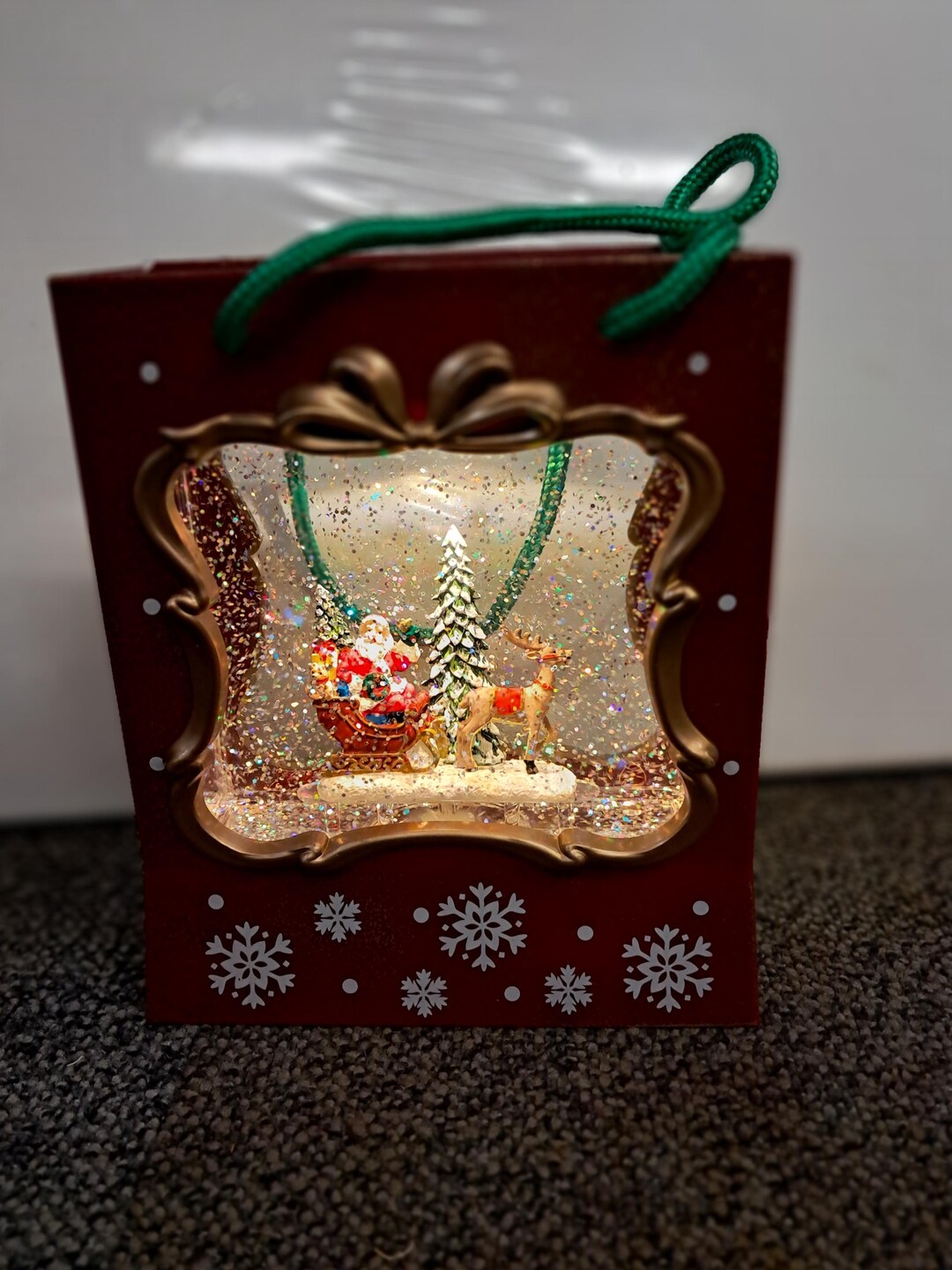 Santa Snow Globe English Phone Booth , Christmas Decorative - Etsy