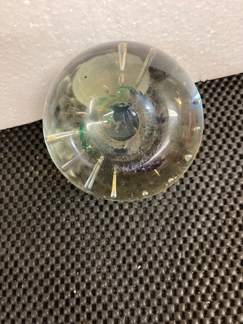 Heavy Multicolor Wind Tunnel and Bubble Glass Paperweight - Etsy