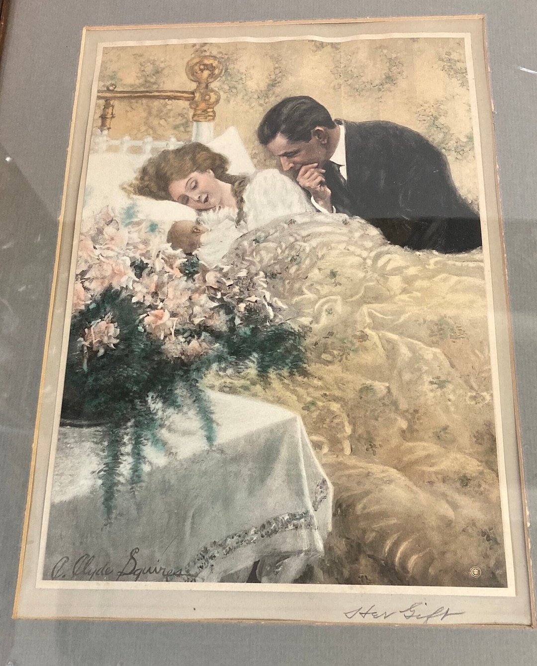 Antique Print Her Baby Charles Squires 1909 - Etsy