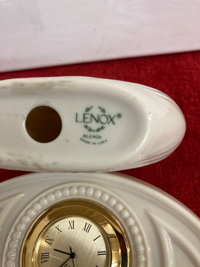 2 Lenox Porcelain Desk Clocks - Etsy