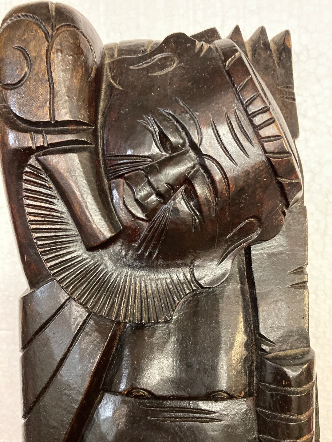 Vintage Chinese Wise Man Hand Carved Wooden Statue - Etsy