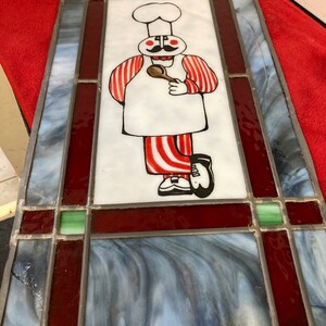 Handmade and Hand Painted Multicolor Stained Glass With Painting of A ...