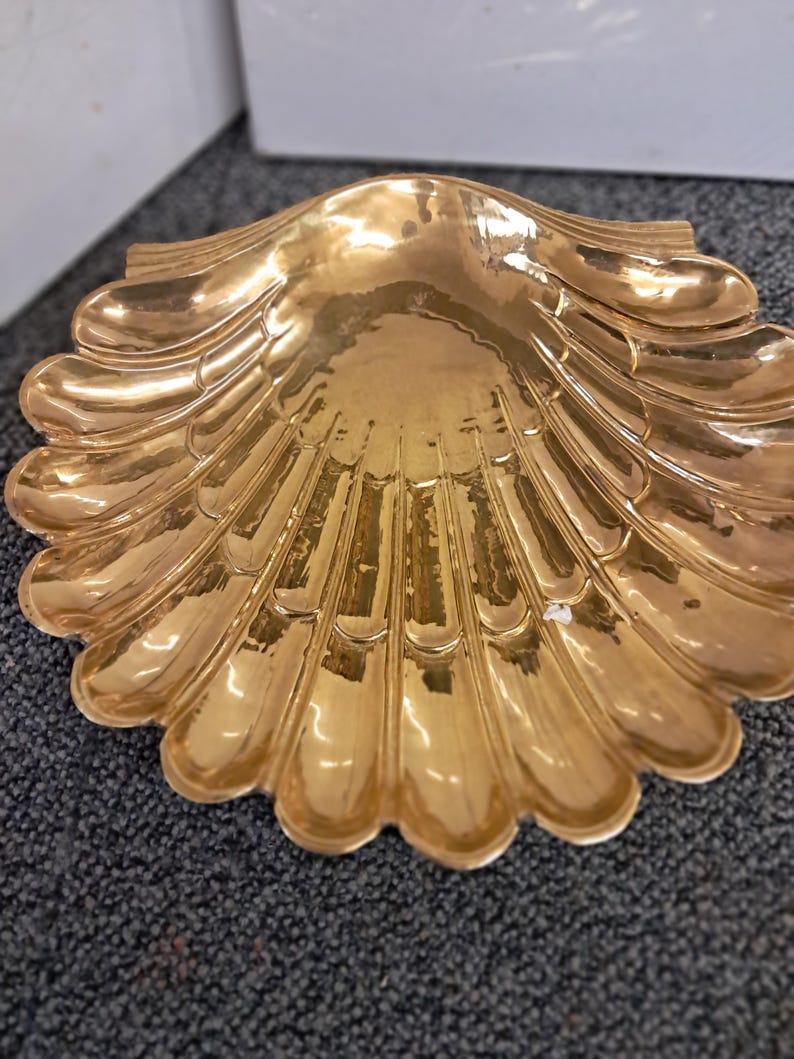 Scalop Shape Bronze Plate - Etsy