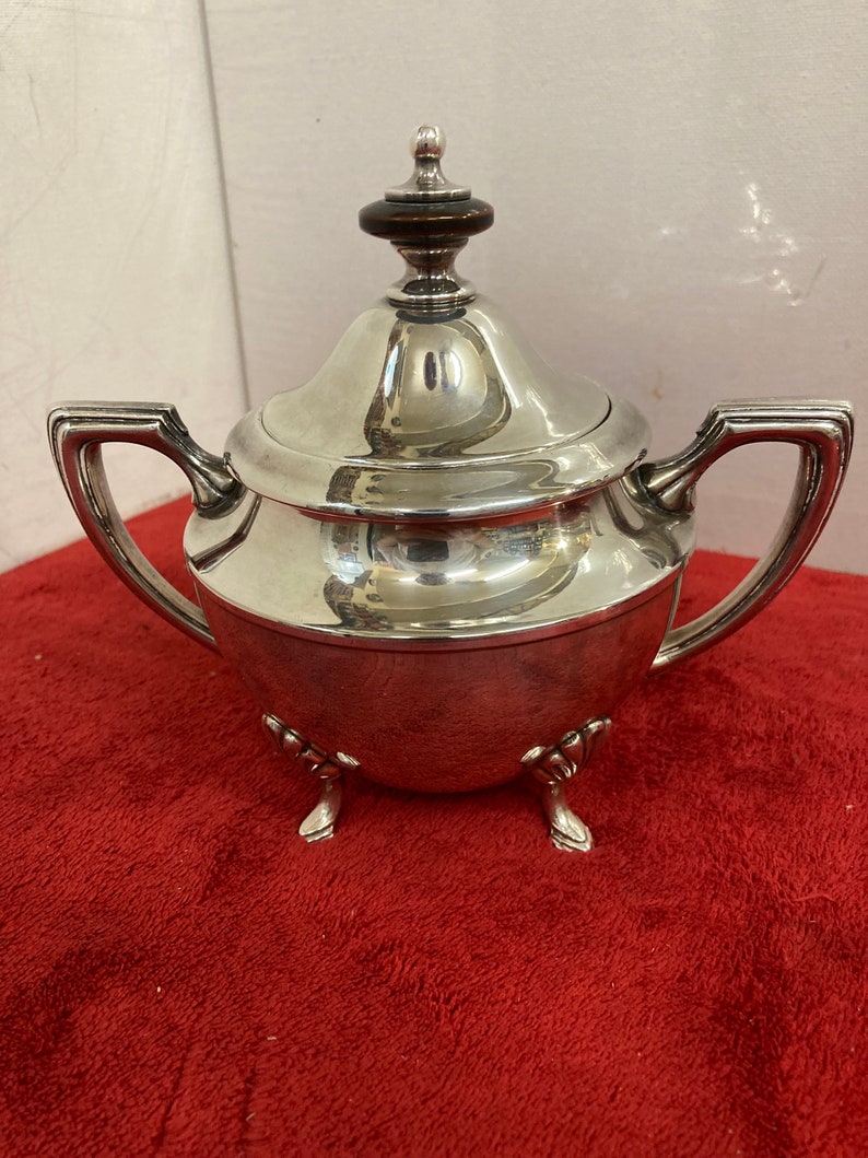 Four Piece Vintage Crescent Tea Set, With A Vintage Silver Plate CHASED ...
