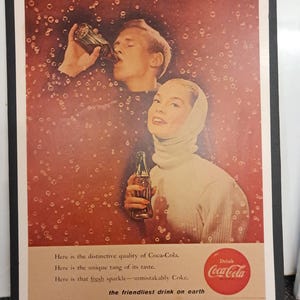 Five 1950's Original Cocal-cola Ads - Etsy
