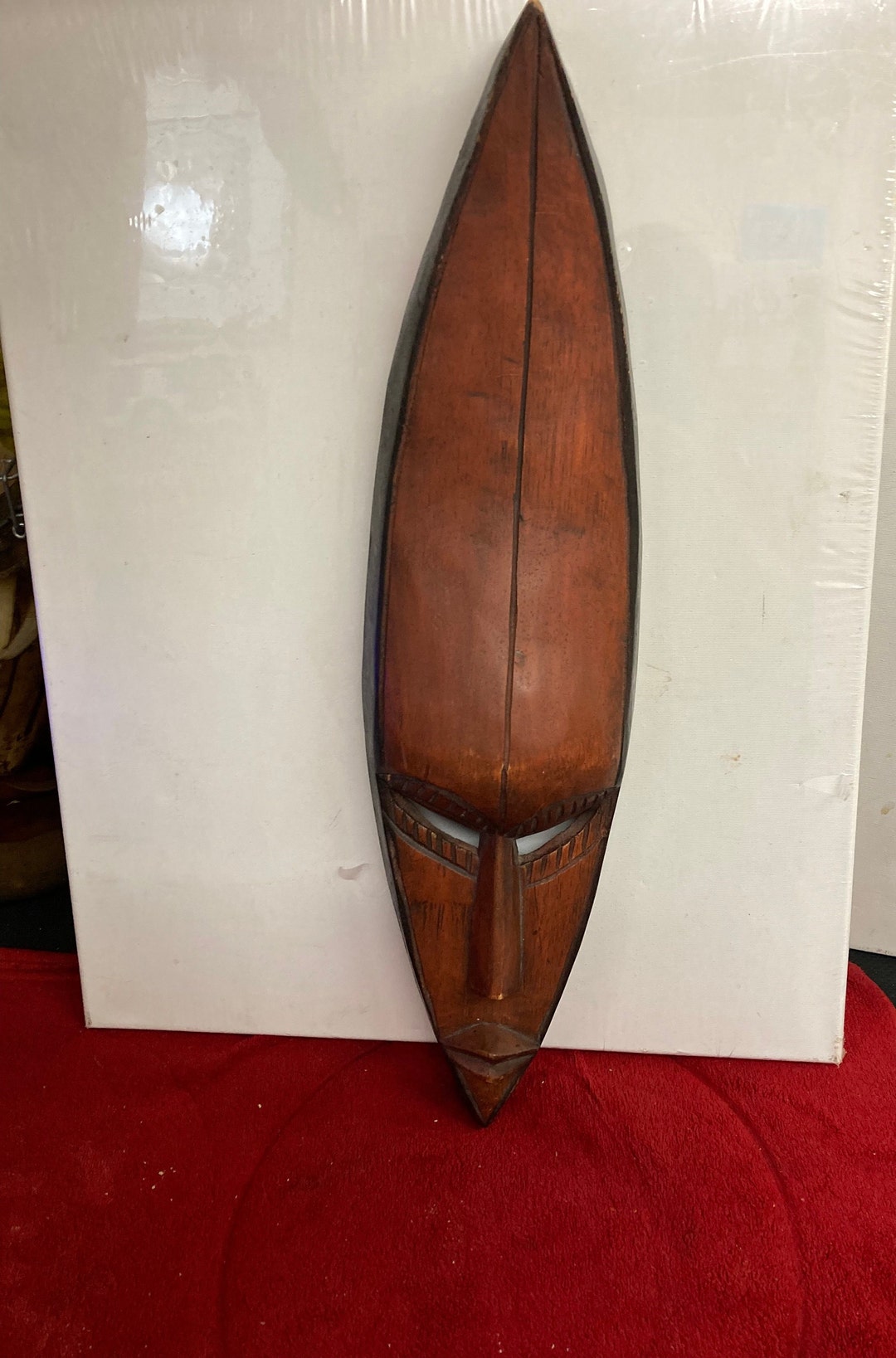 Hand Carved Wooden Mask, Hand Painted From Ghana - Etsy