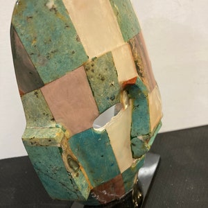 Stone and Marble Tile Abalone Decorative Mask Ceramic Free Standing Art ...