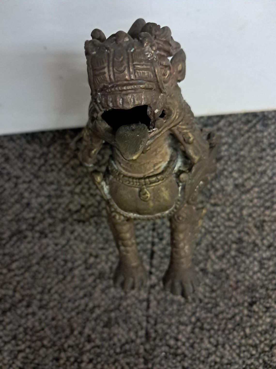 Antique Bronze Tibetan Temple Guardian Foo Dog - Etsy
