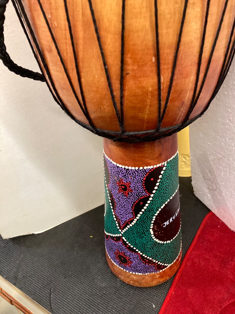 Djembe Drum, AKLOT African Drum Hand-carved Mahogany Goatskin Drumhead ...