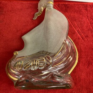 Cognac Larsen INVINCIBLE Glass Sailing Ship Shaped Bottle Decanter With Stopper - Etsy