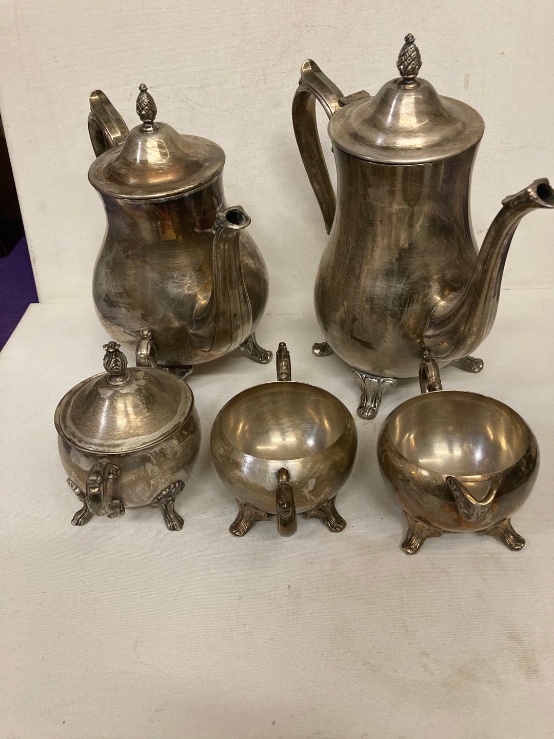 Silver Plate Tea Set - Etsy