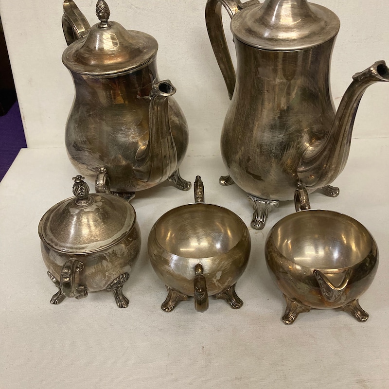 Silver Plate Tea Set - Etsy