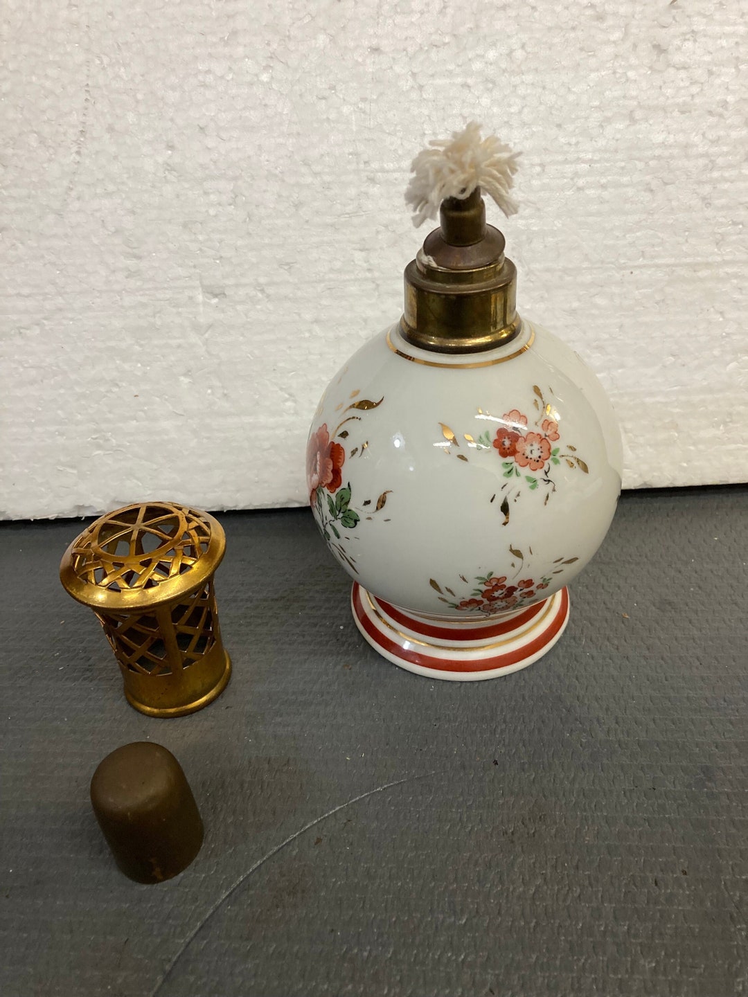 Porcelain Floral Oil Lamp by Berger Paris. Made in France - Etsy