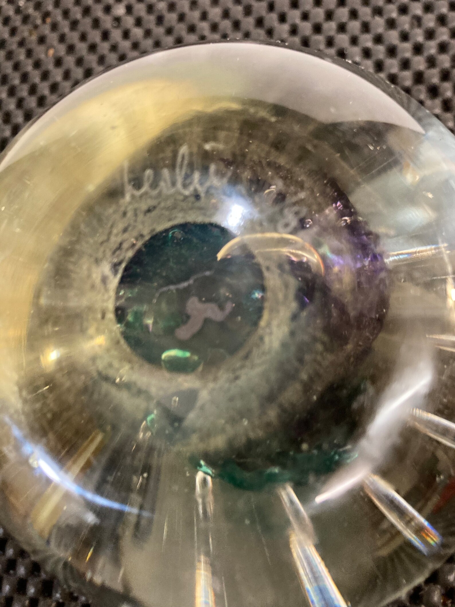 Heavy Multicolor Wind Tunnel and Bubble Glass Paperweight - Etsy