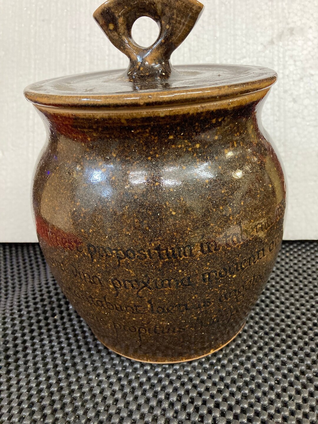 Vintage " the Folger Library" Pottery Lidded Jar - Etsy