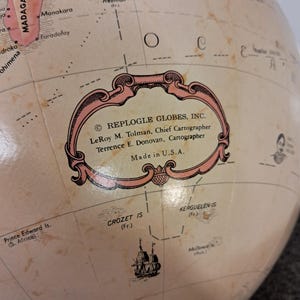 Vintage World Map Globe - Etsy