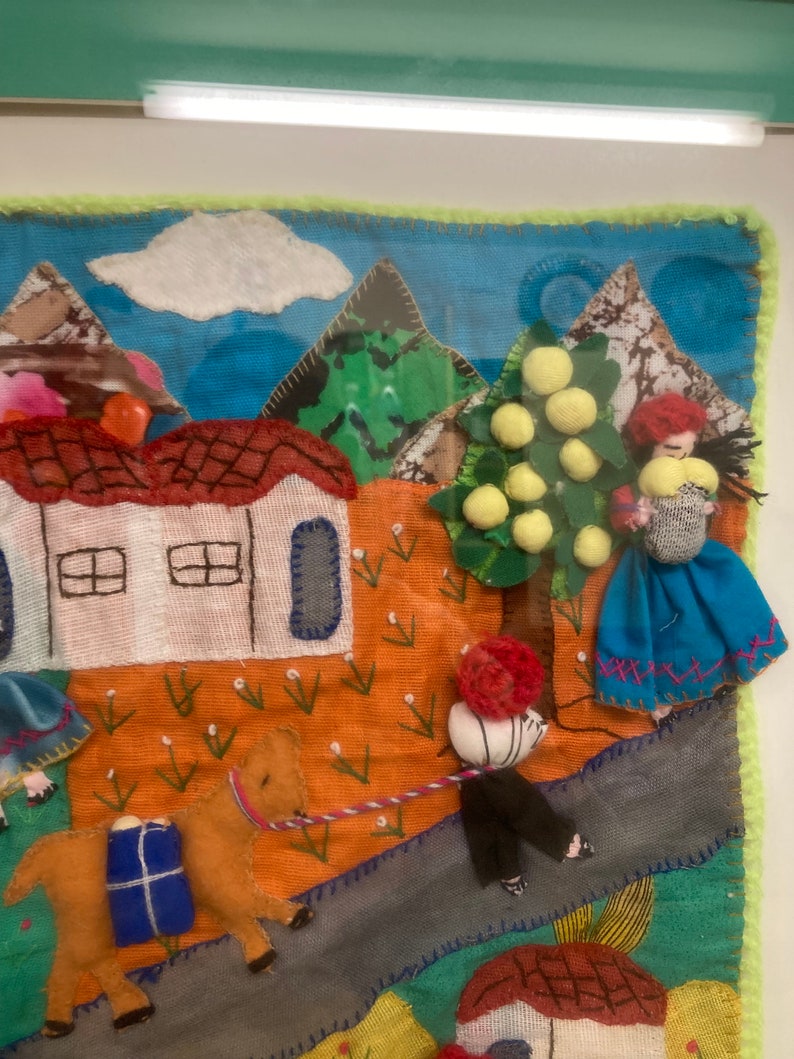 ARPILLERA Village Life PERUVIAN HANDICRAFTS - Etsy