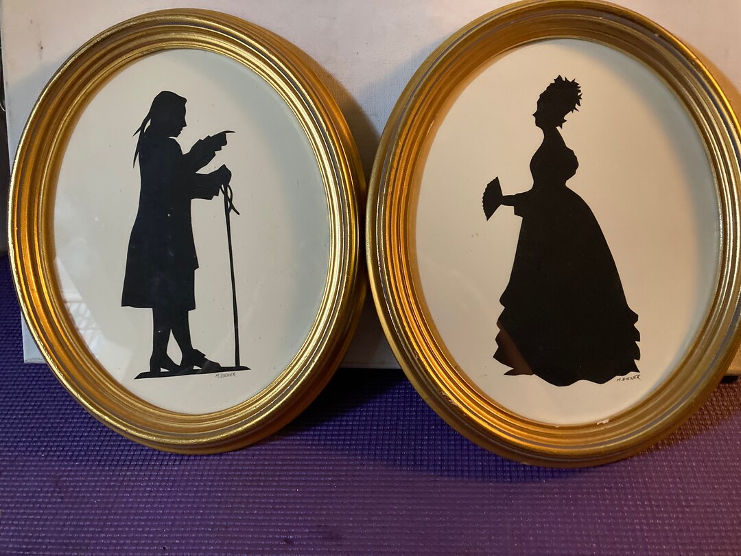 Vintage Framed Scherenschnitte Silhouette Art by Marilyn R. Diener - Etsy