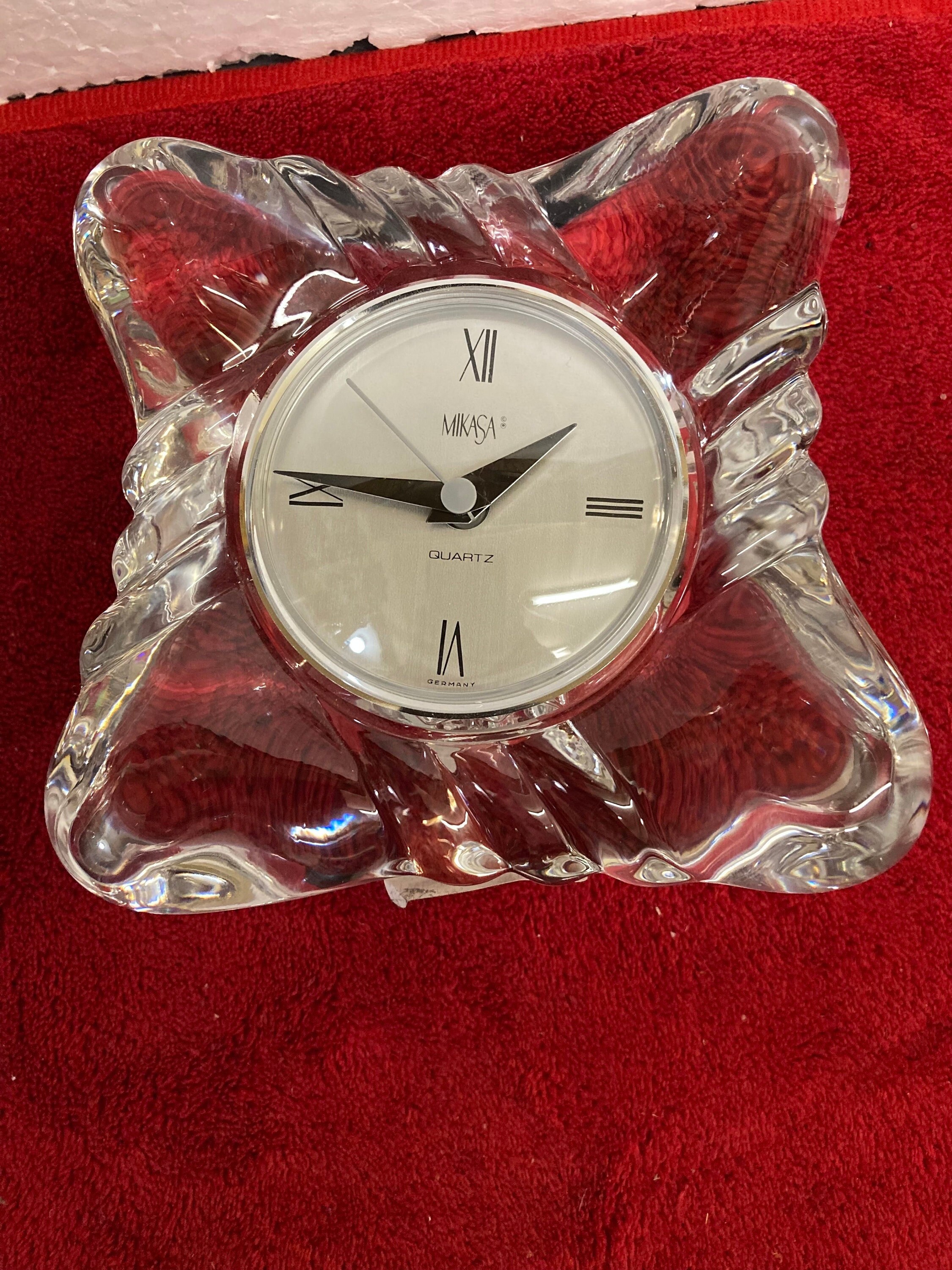 Mikasa Twist Small Crystal Clock - Etsy